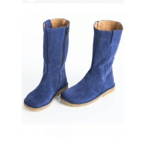Pepe Jeans | Shoes | New Girls Pepe Blue Suede Boots Zip Infant ...